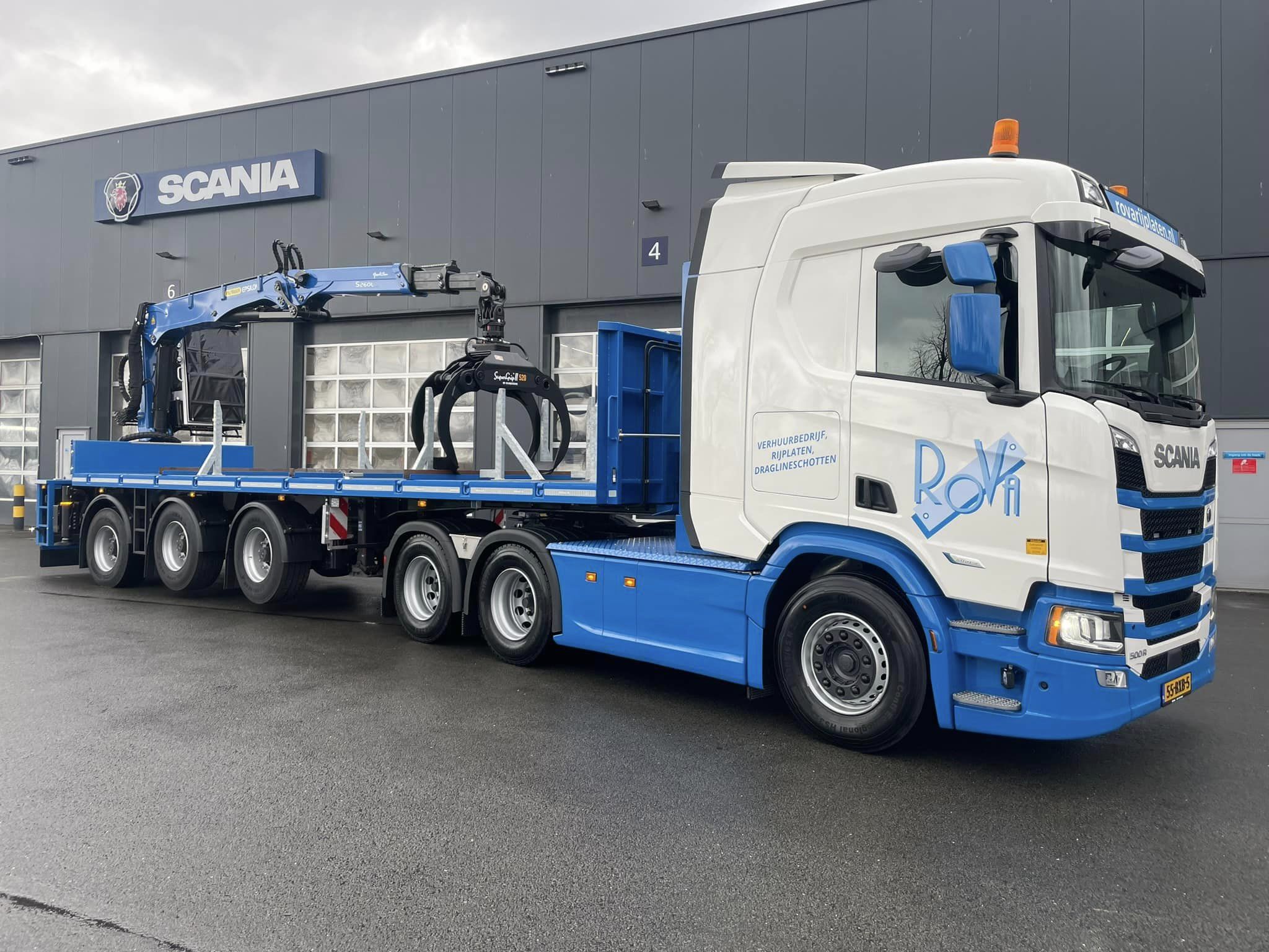 NIEUWE SCANIA 500R EN DRACO TRAILER !! - Rova Rijplaten